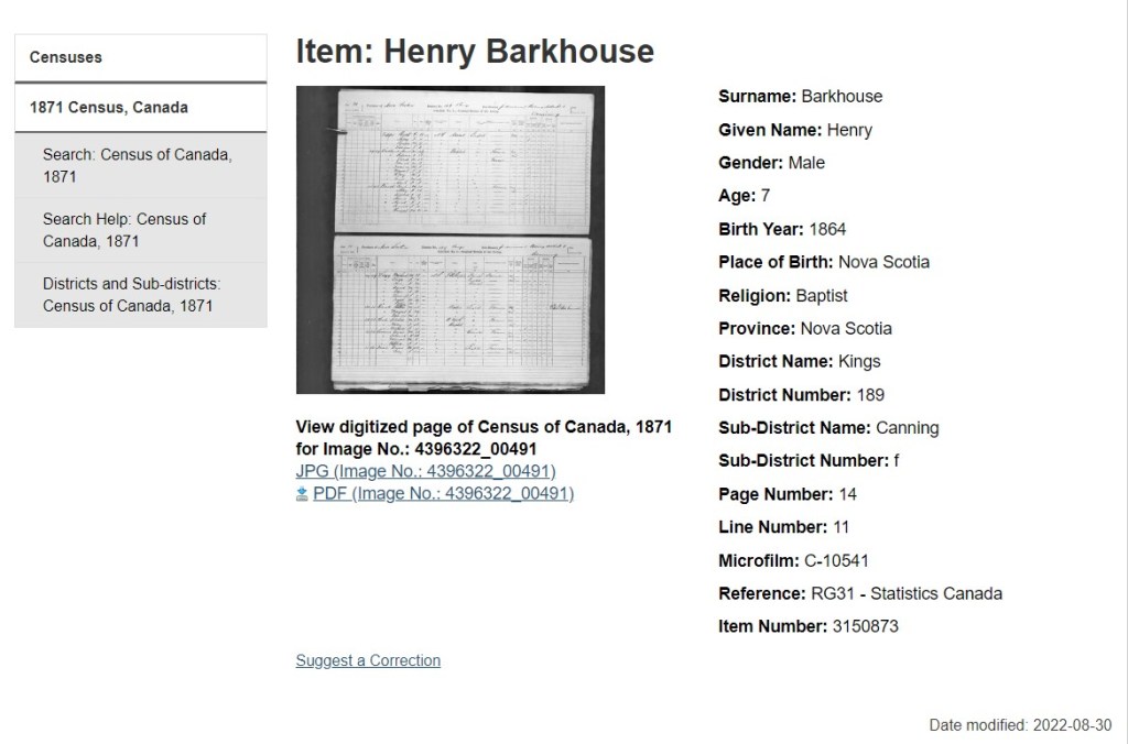Census Search | Library and Archives Canada Blog